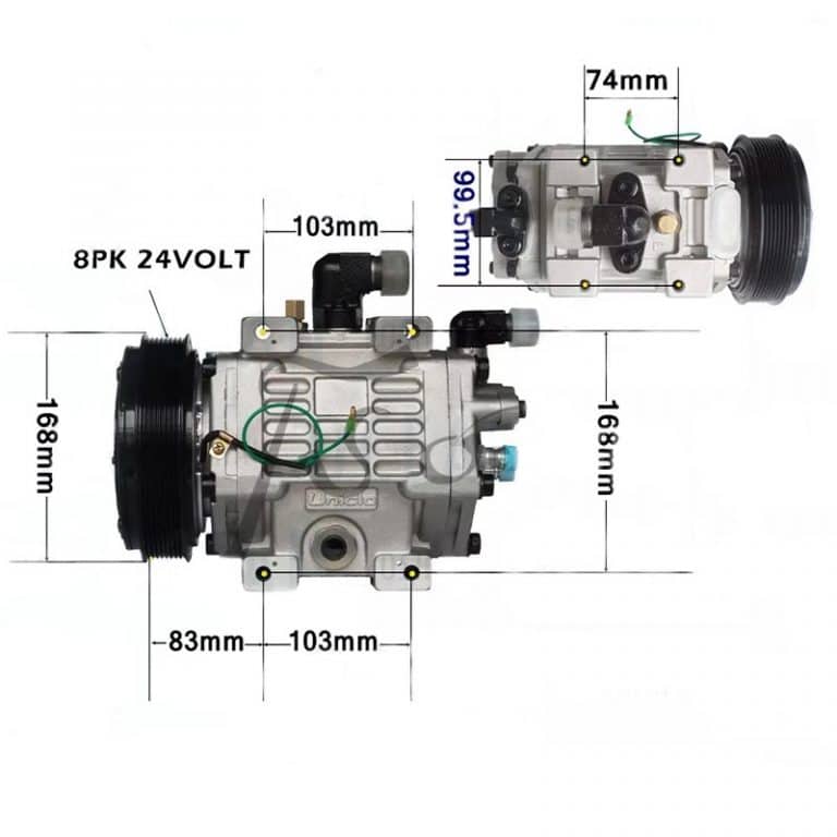 Genuine Unicla 24v A/C Compressor UX330-8965E - Cool Car Air Conditioning